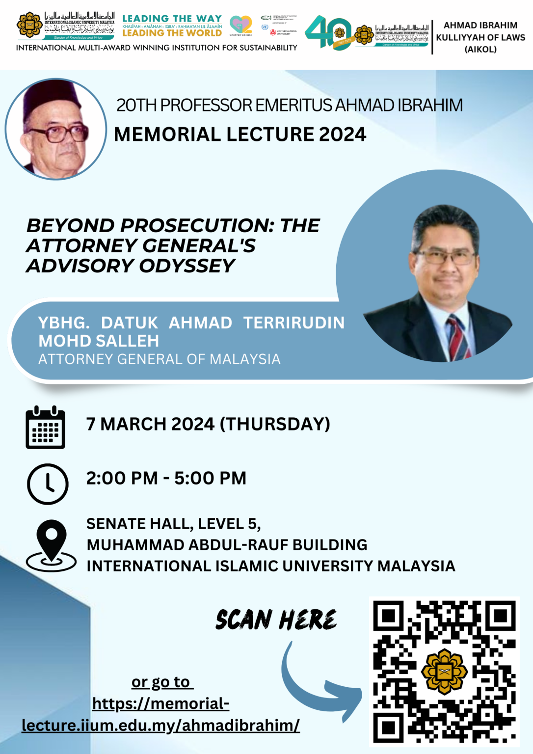 20th Professor Emeritus Ahmad Ibrahim Memorial Lecture 2024